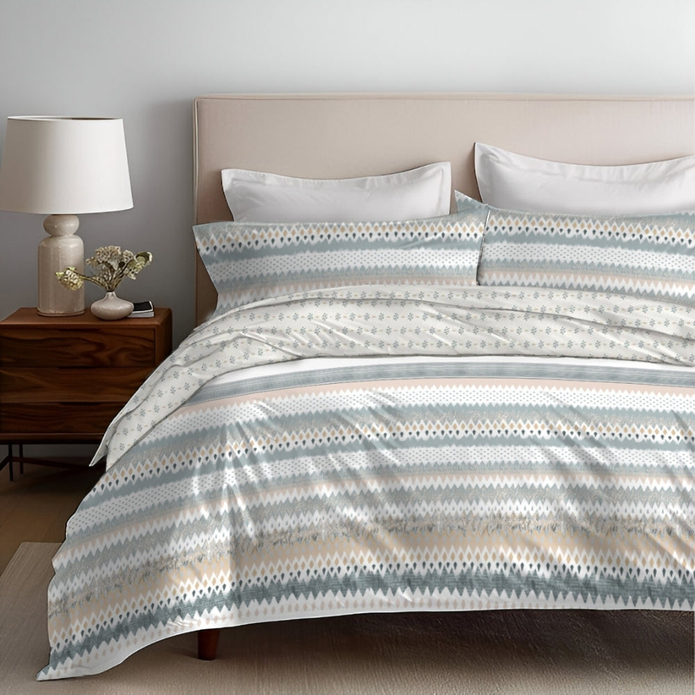 Matrix 4 Piece (Bedding) AC Comforter Set with Bedsheet & Pillow Cover ...